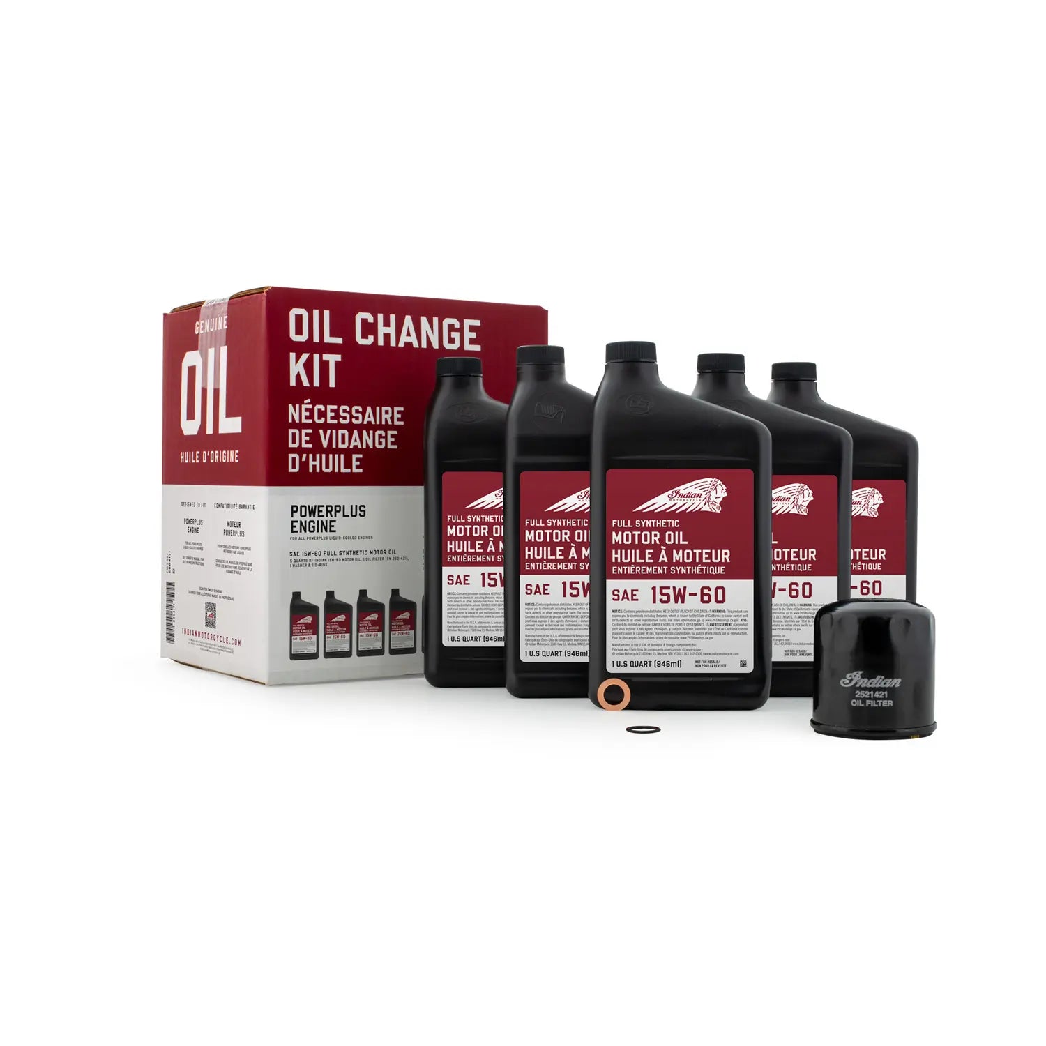 Indian PowerPlus Oil Change Kit 15W60 – New Zealand Powersports